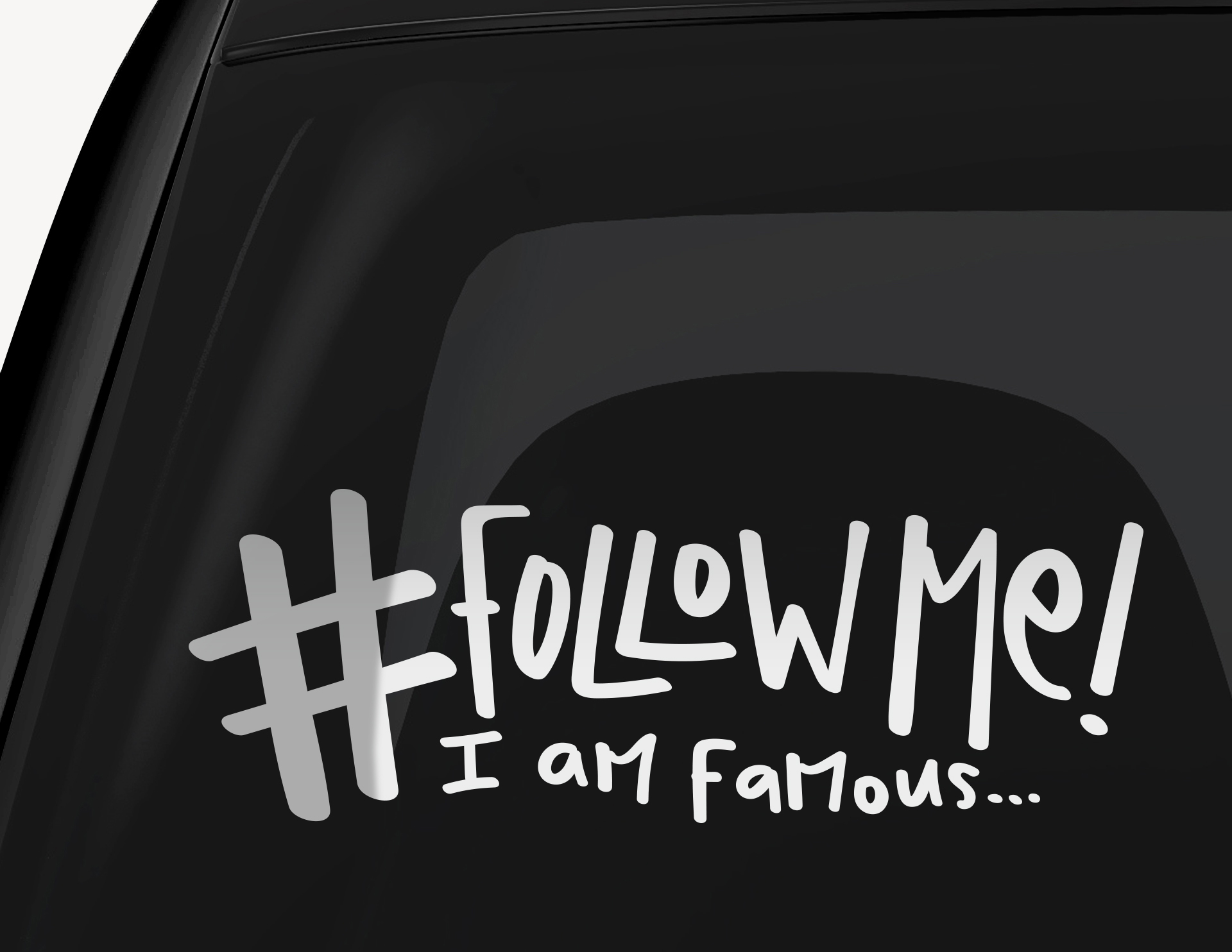 Autoaufkleber #Follow me