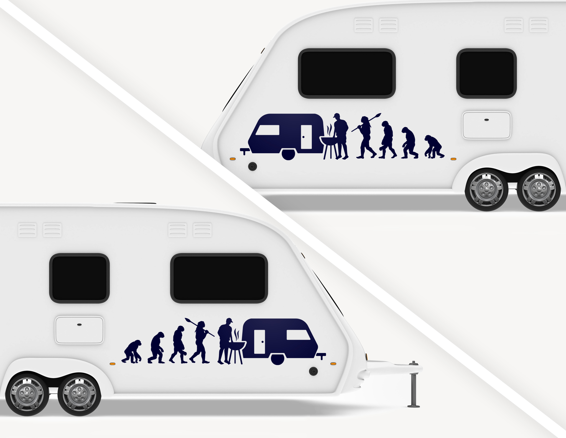 Autoaufkleber Wohnwagen Evolution