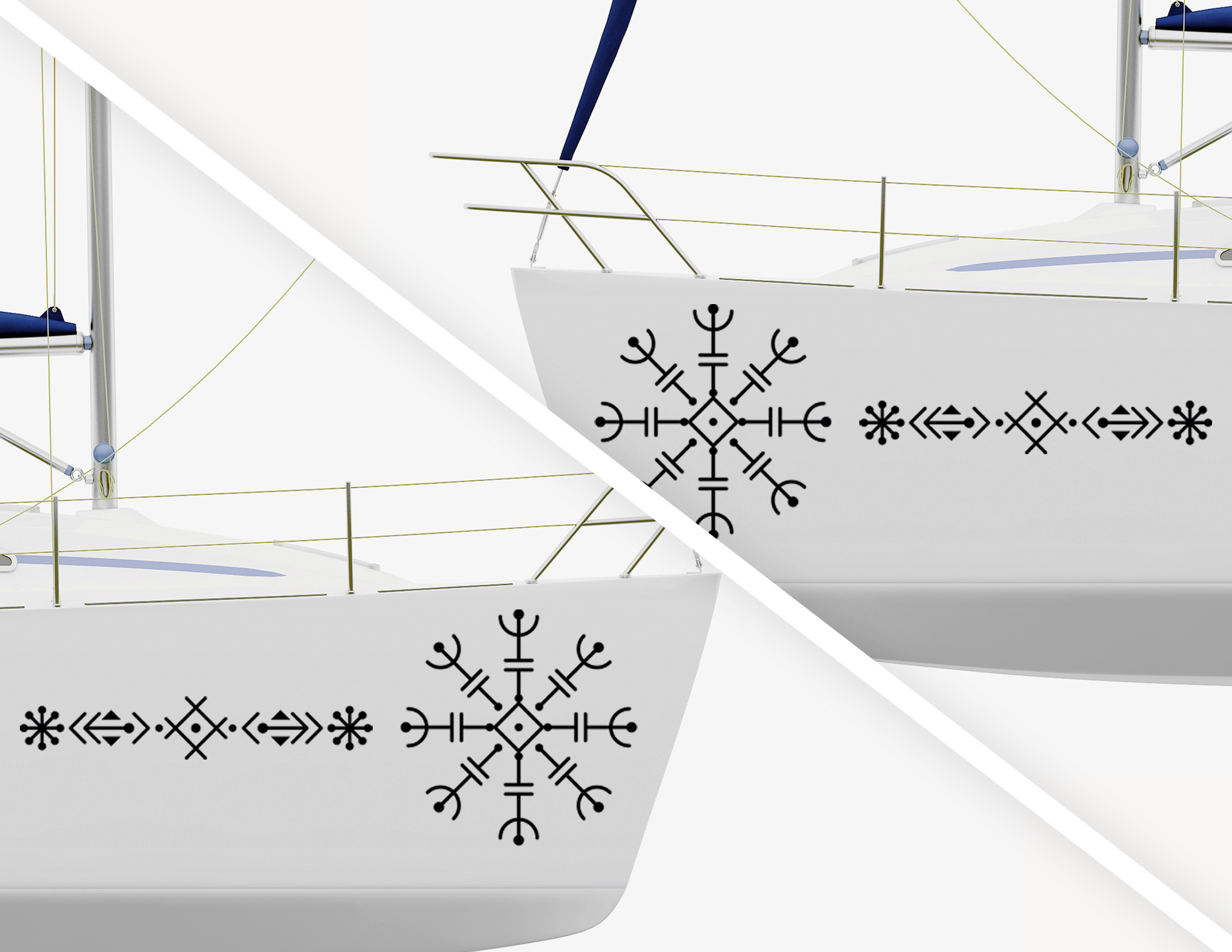 Bootsaufkleber Modern Viking Runes